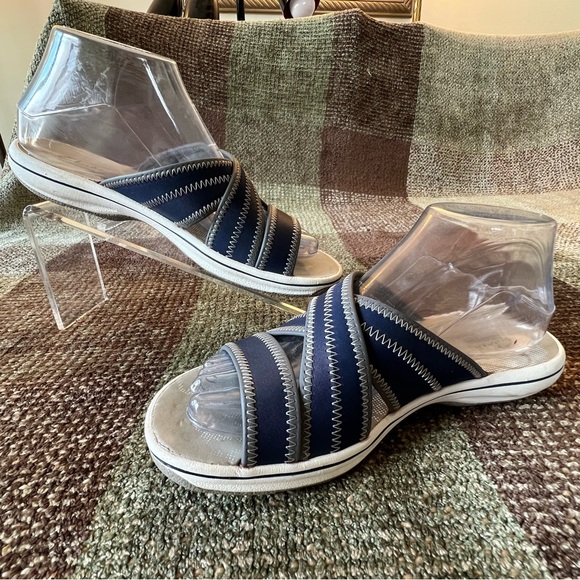 Clarks | Shoes | Clark Collection Navy Sandals Size 7m | Poshmark